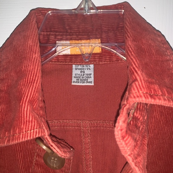 Tula | Jackets & Coats | Burnt Orange Corduroy Jacket | Poshmark